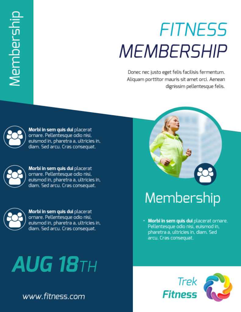 Fitness Membership Flyer Template throughout Membership Brochure ...