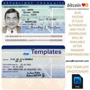 France Id Template in French Id Card Template – Atlantaauctionco.com