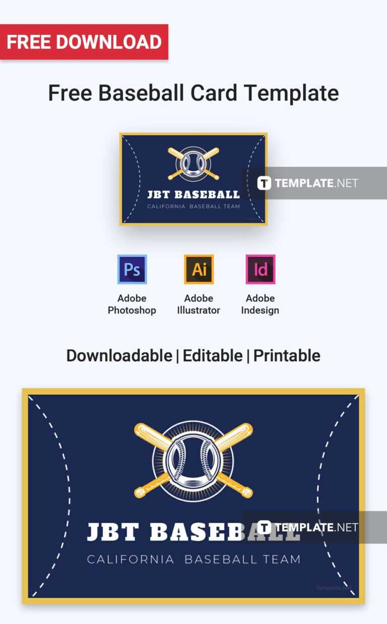 Free Baseball Card | Card Templates & Designs 2019 inside Baseball Card ...