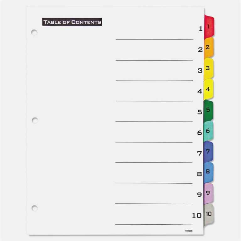 Avery 8 Tab Label Template – Trovoadasonhos in 8 Tab Divider Template ...