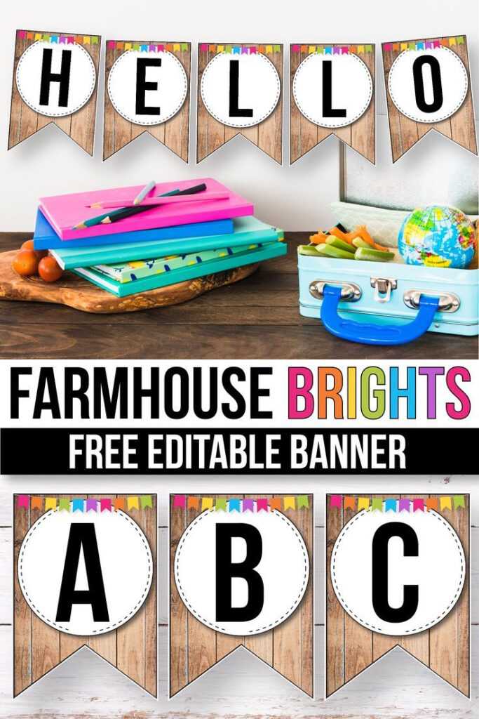Free Farmhouse Banner For The Classroom – Modern Farmhouse with ...