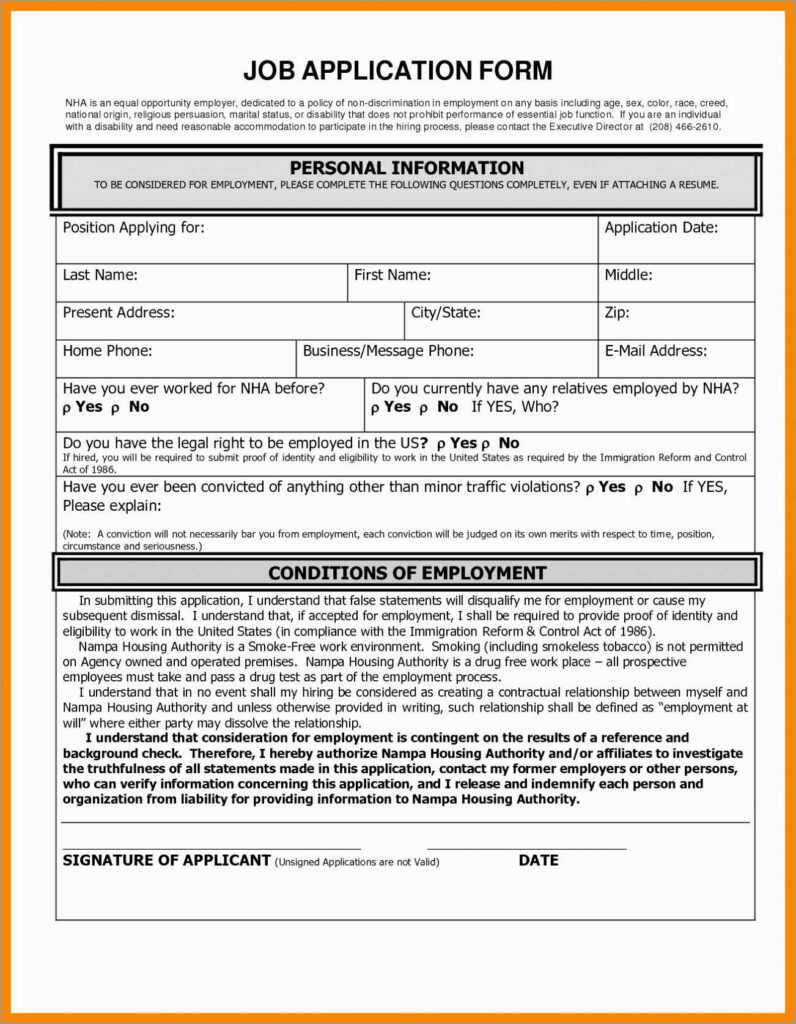 Free Microsoft Word Job Application Template Elegant Free regarding ...