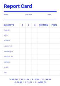 Soccer Report Card Template – Atlantaauctionco.com
