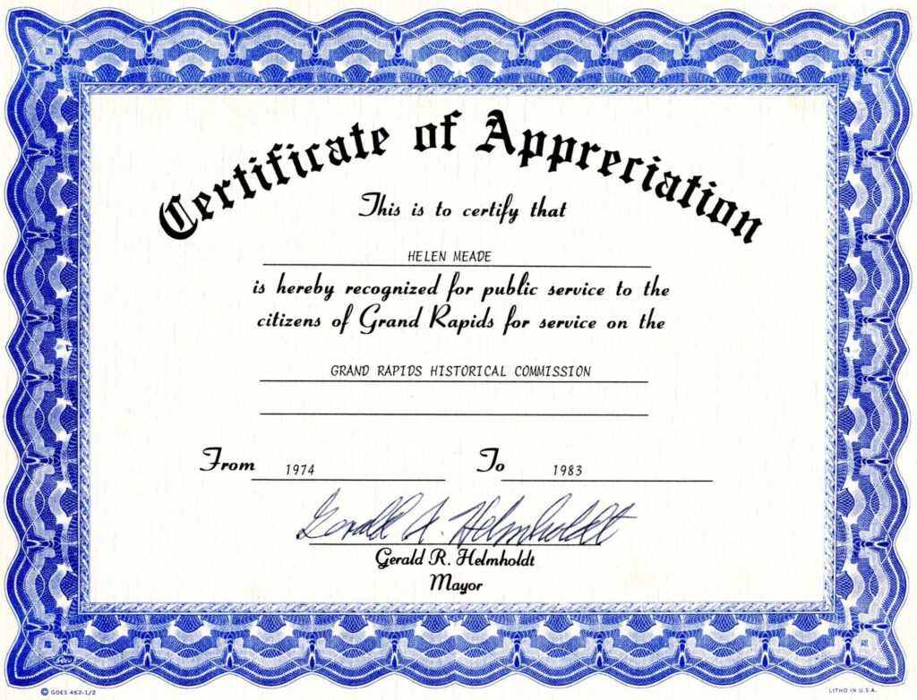 Free Templates For Certificates Of Appreciation | Misc within Hayes ...