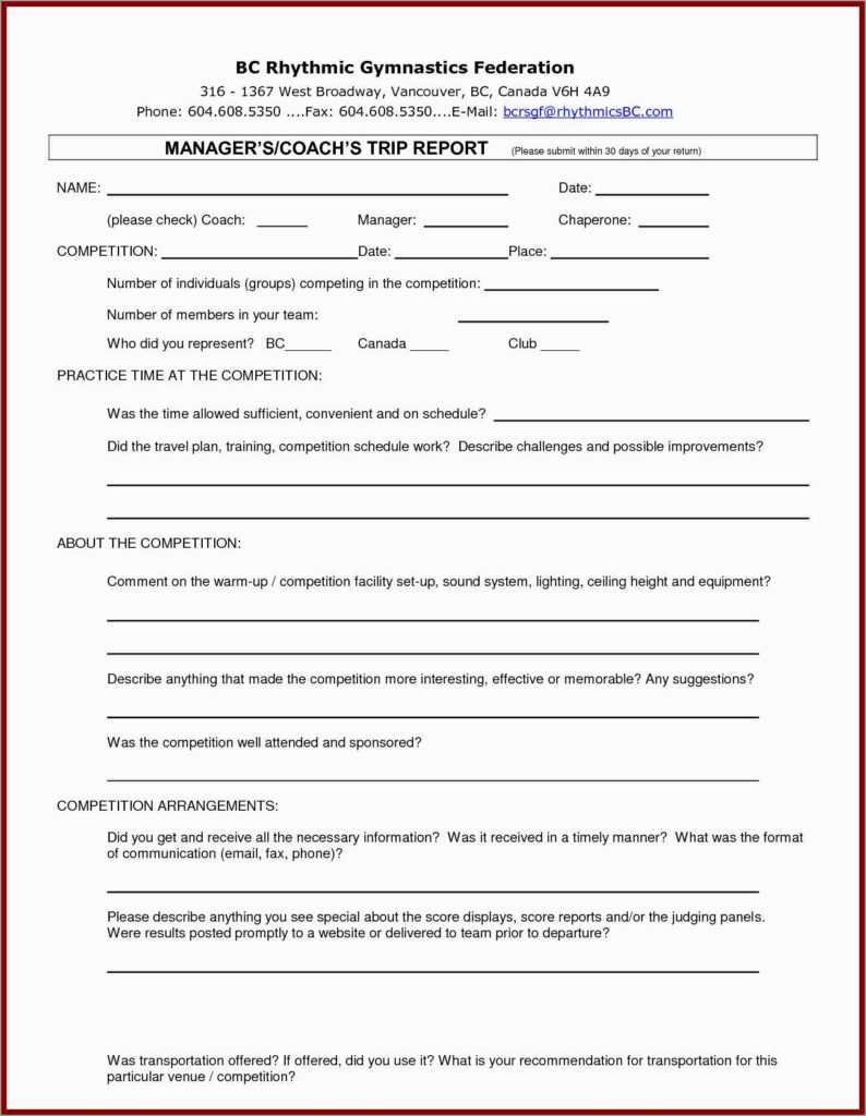 Fresh Free Business Trip Report Template | Best Of Template throughout ...