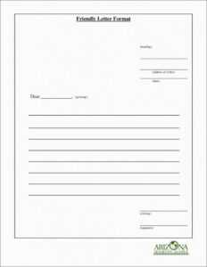 Friendly Letter Template 2Nd Grade Writing A Printable throughout Blank ...