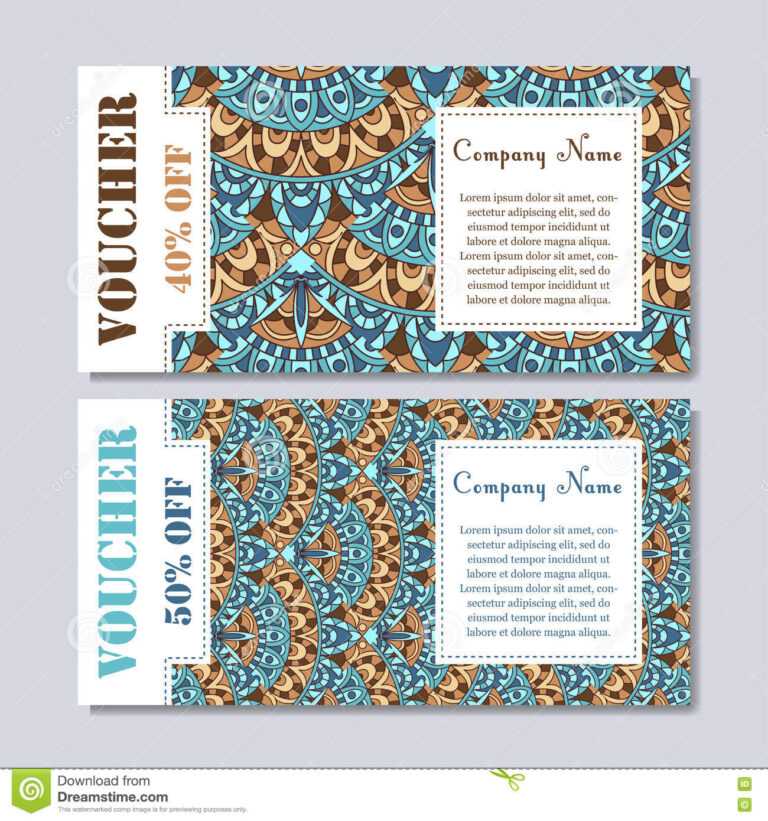 Gift Voucher Template With Mandala. Design Certificate For throughout ...