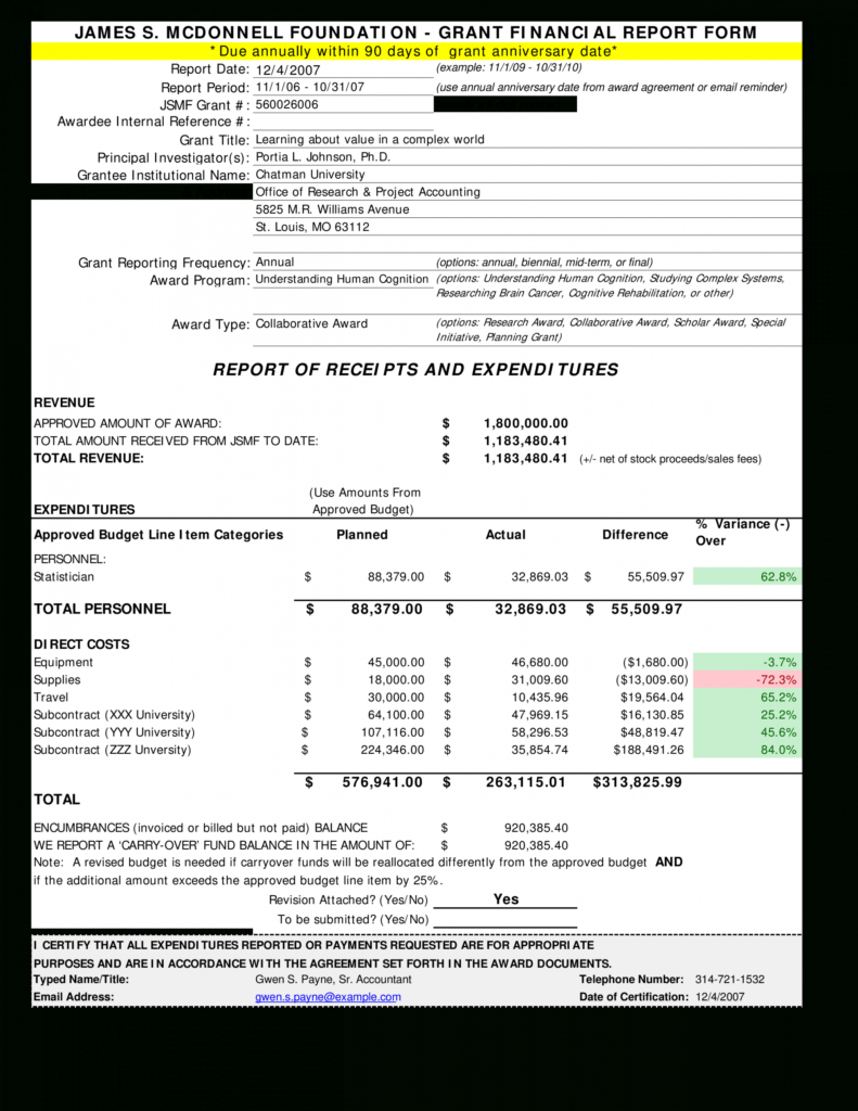 Grant Report Template Expense Progress Samples Nih Final In Acquittal Grant Report Template Expense Progress Samples Nih Final In Acquittal