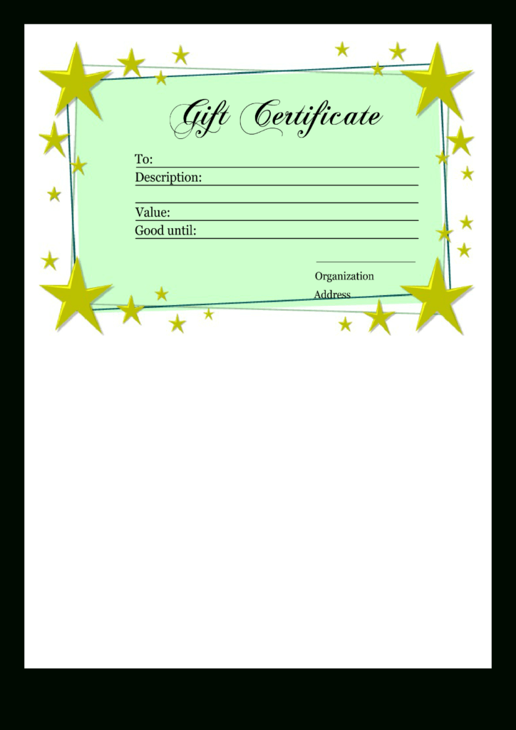 Homemade Gift Certificate Template | Templates At throughout Homemade ...