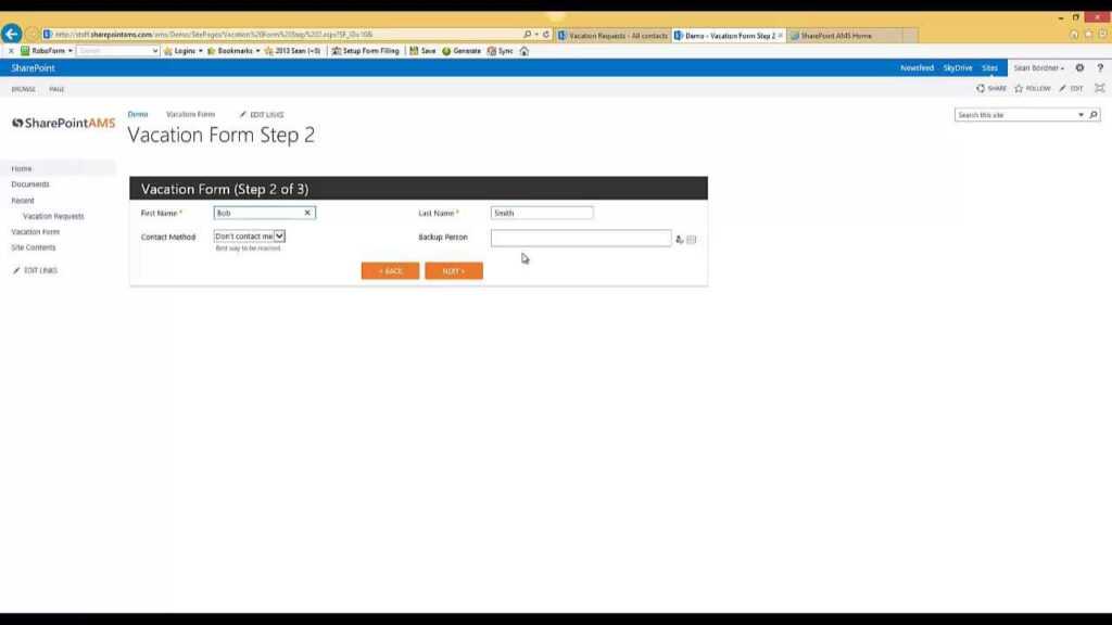 How To Build A Vacation Request Form Using The Sharepoint Forms Web ...