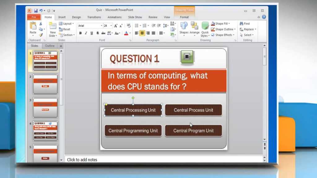 How To Make A Quiz On Powerpoint 2010 inside Powerpoint Quiz Template ...