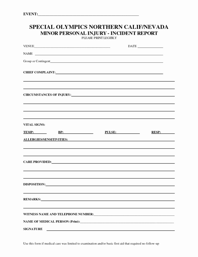 Injury Ent Report Template Employee Form E2 80 93 Ecux Eu inside Injury ...