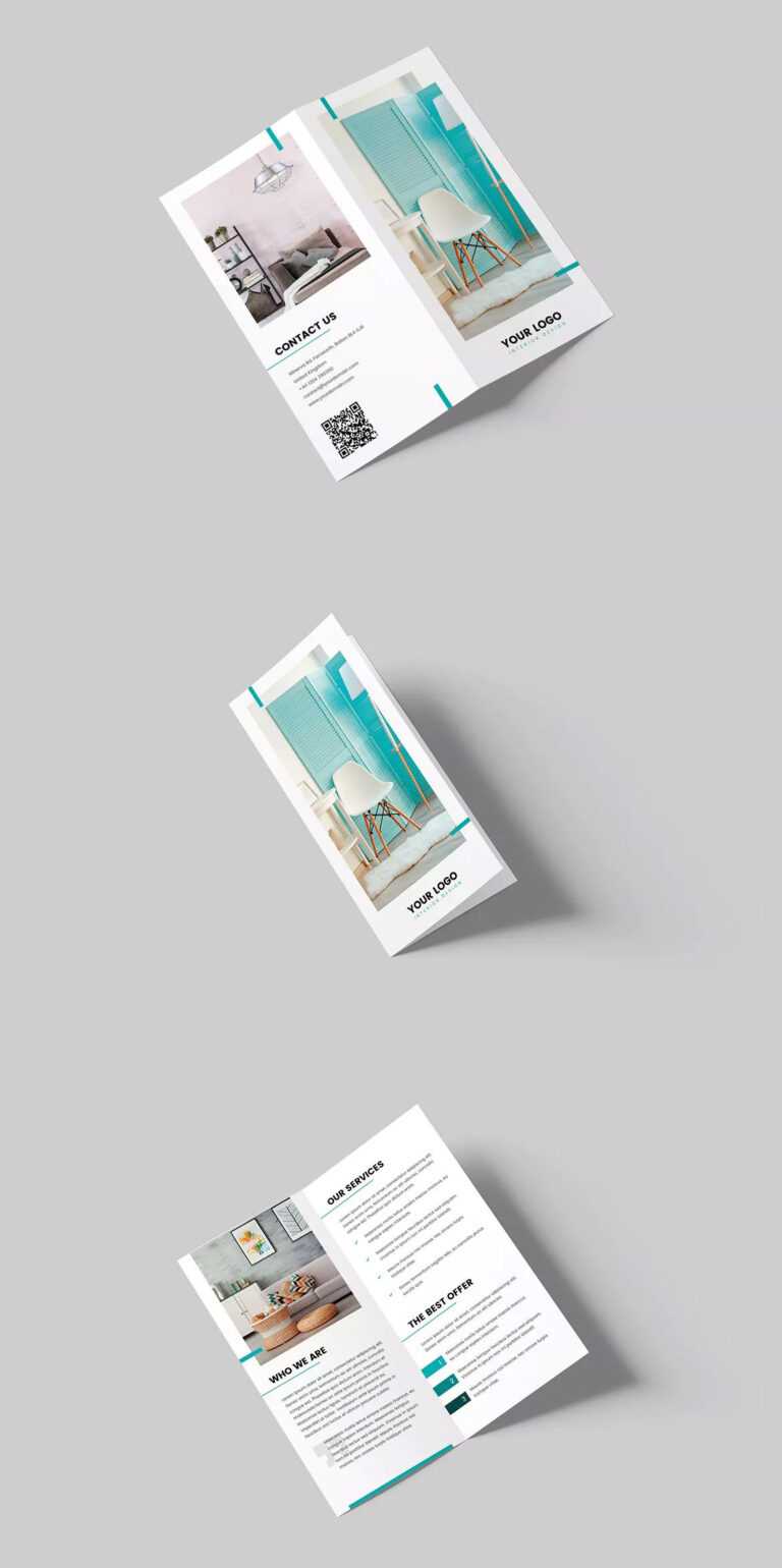 Interior Design Bi-Fold Dl Brochure Template Psd | Brochure inside ...