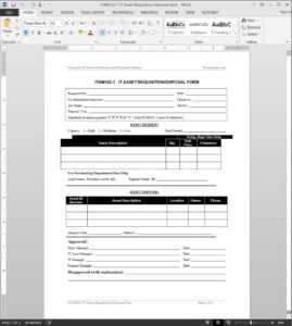 It Asset Requisition-Disposal Request Template | Itam102-1 in Check ...