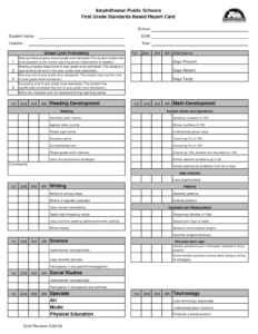Kindergarten Report Card Template Samples Are Available At D inside ...
