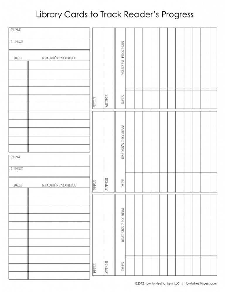 Library Card Template – How To Nest For Less™ inside Library Catalog ...