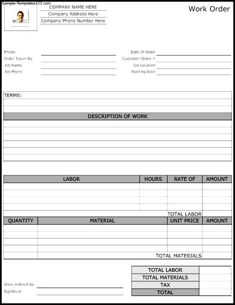 Maintenance Repair Job Card Template – Microsoft Excel for Service Job ...