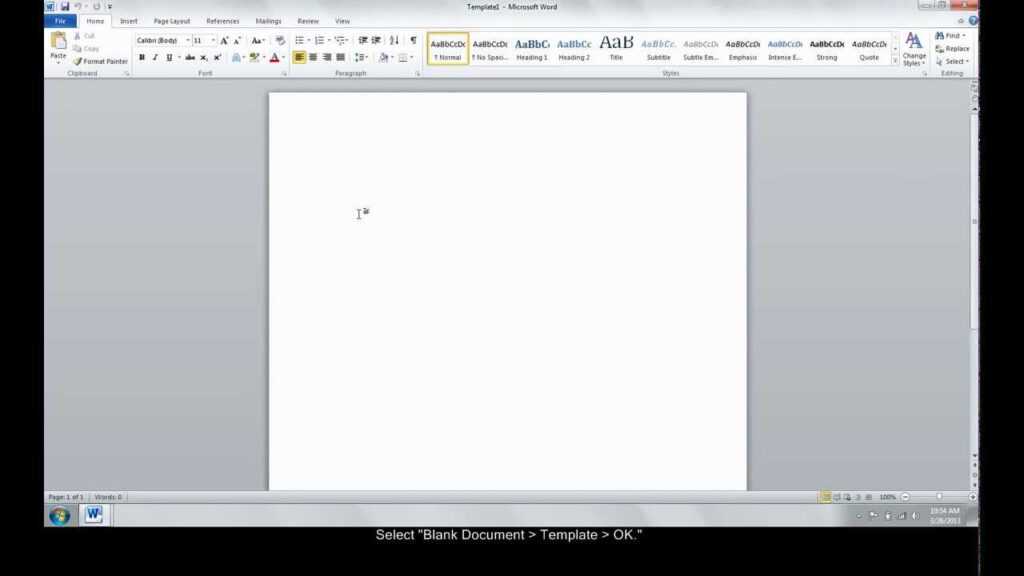Make A Custom Template In Word with regard to How To Create A Template ...