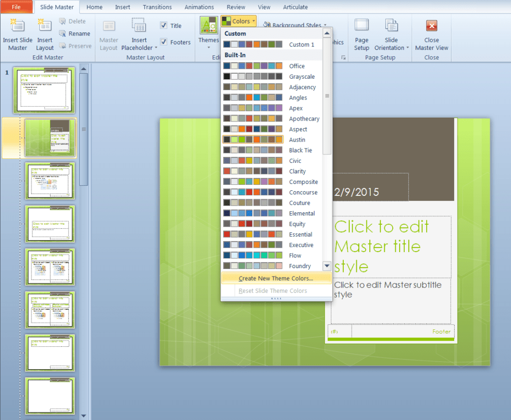Making Built-In Powerpoint Templates Your Own – E-Learning intended for ...