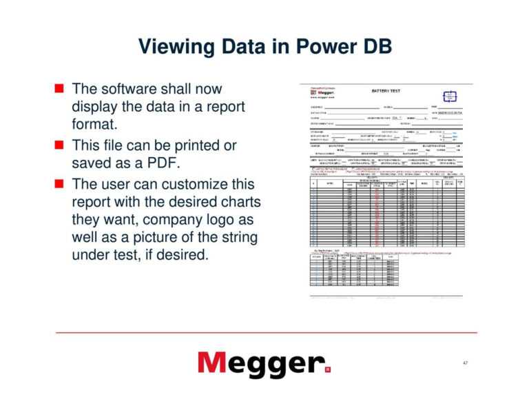 Megger Test Form Pdf with regard to Megger Test Report Template ...