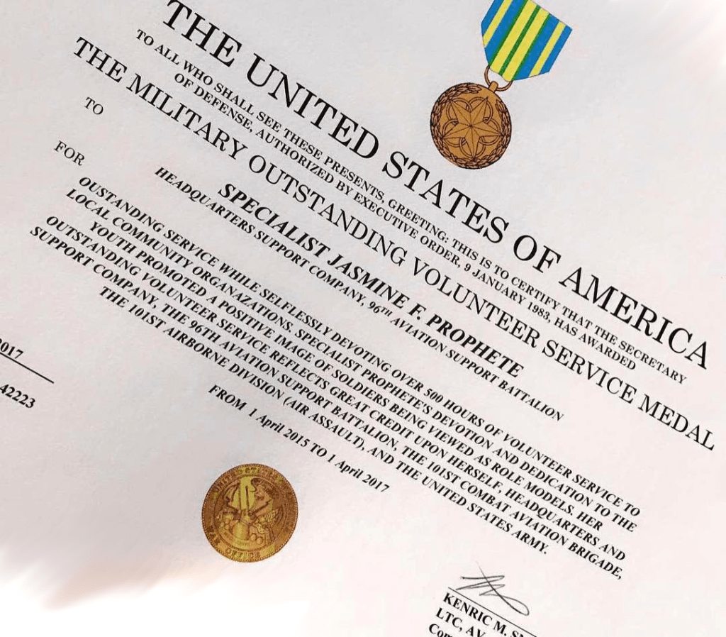 Military Outstanding Volunteer Service Medal – Wikipedia inside Army ...