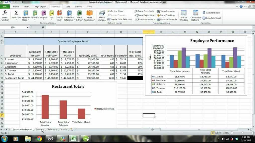 Ms Excel 2010 Tutorial: Employee Sales Performance Report, Analysis ...