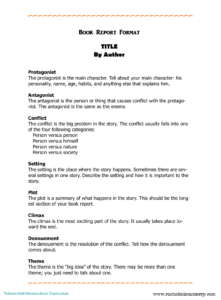 Nonfiction Book Report Template College Level Example Pdf in College ...