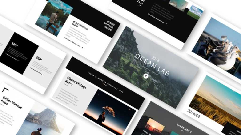 Ocean Lab Photo Album Powerpoint Template – Just Free Slides in ...