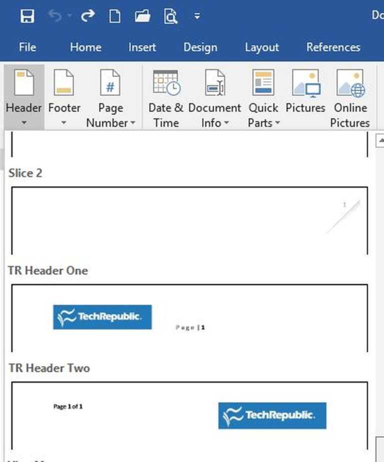 Office Q&a: Adding Custom Headers To Word's Headers Gallery inside ...