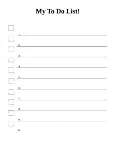 Outstanding Printable Checklist Template Word inside Blank Checklist ...