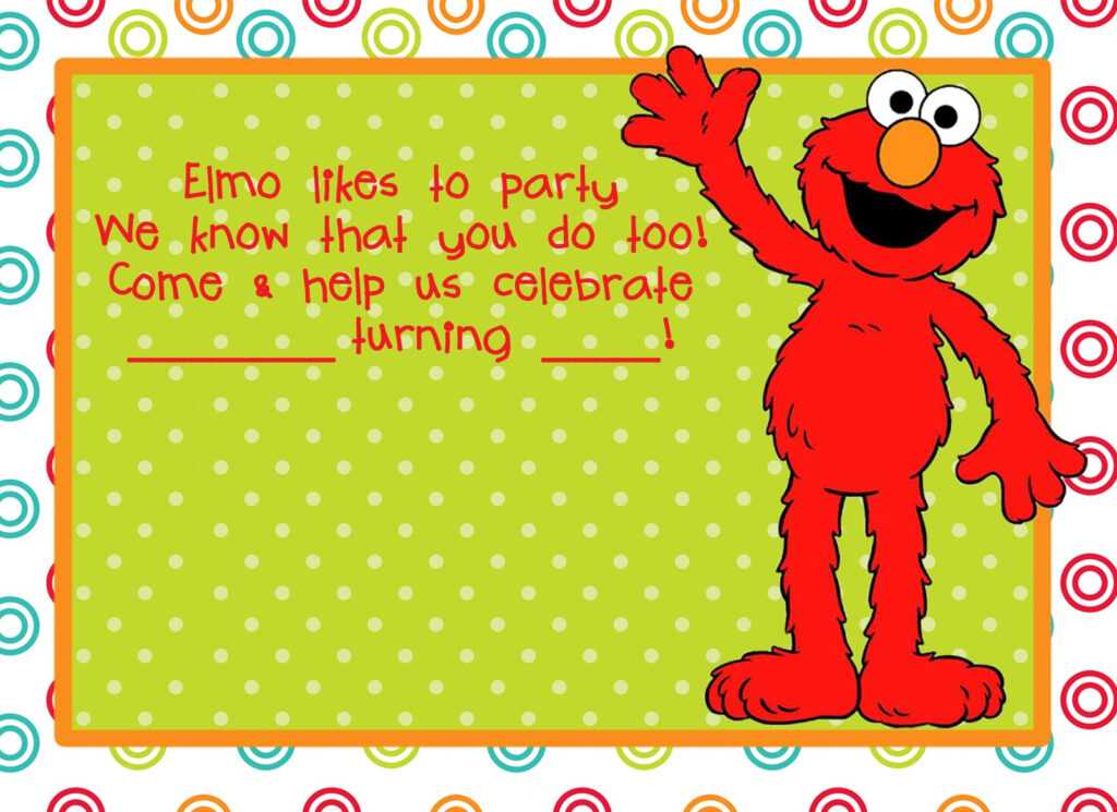 Elmo Birthday Card Template | Atlantaauctionco.com