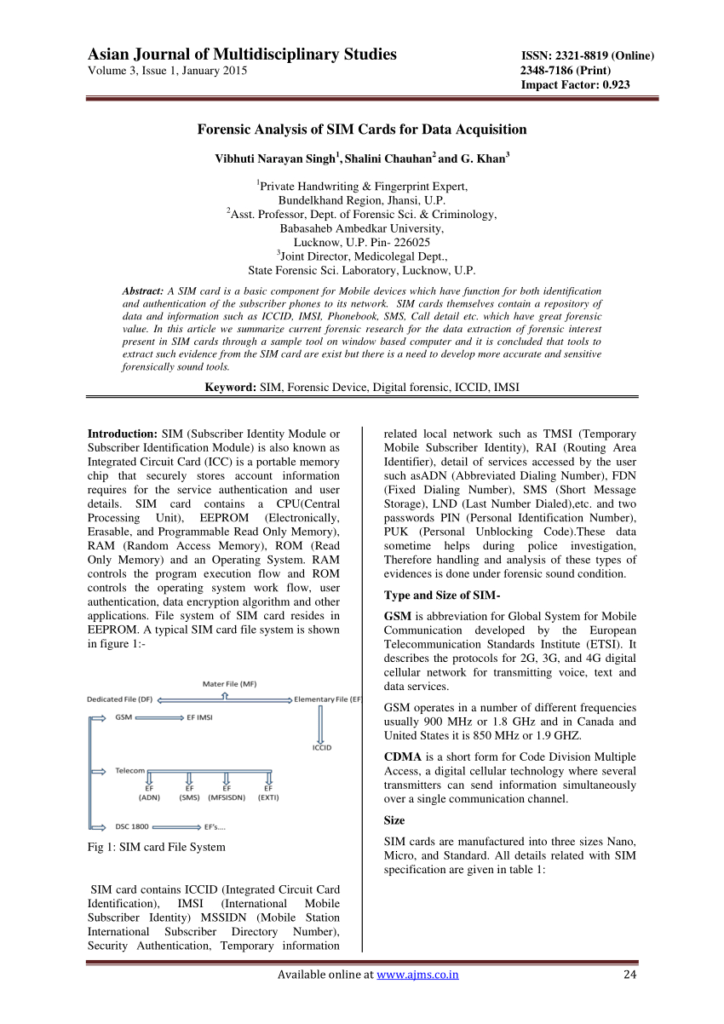 Pdf) Forensic Analysis Of Sim Cards For Data Acquisition for Sim Card ... Pdf) Forensic Analysis Of Sim Cards For Data Acquisition for Sim Card ...