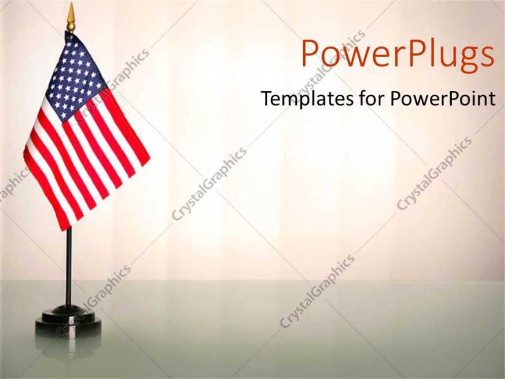 Powerpoint Template: An American Flag With White Background throughout ...