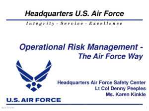 Ppt – Operational Risk Management – The Air Force Way for Air Force ...