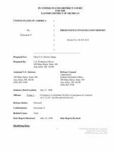 Presentence Investigation Report Template | Template Modern throughout ...