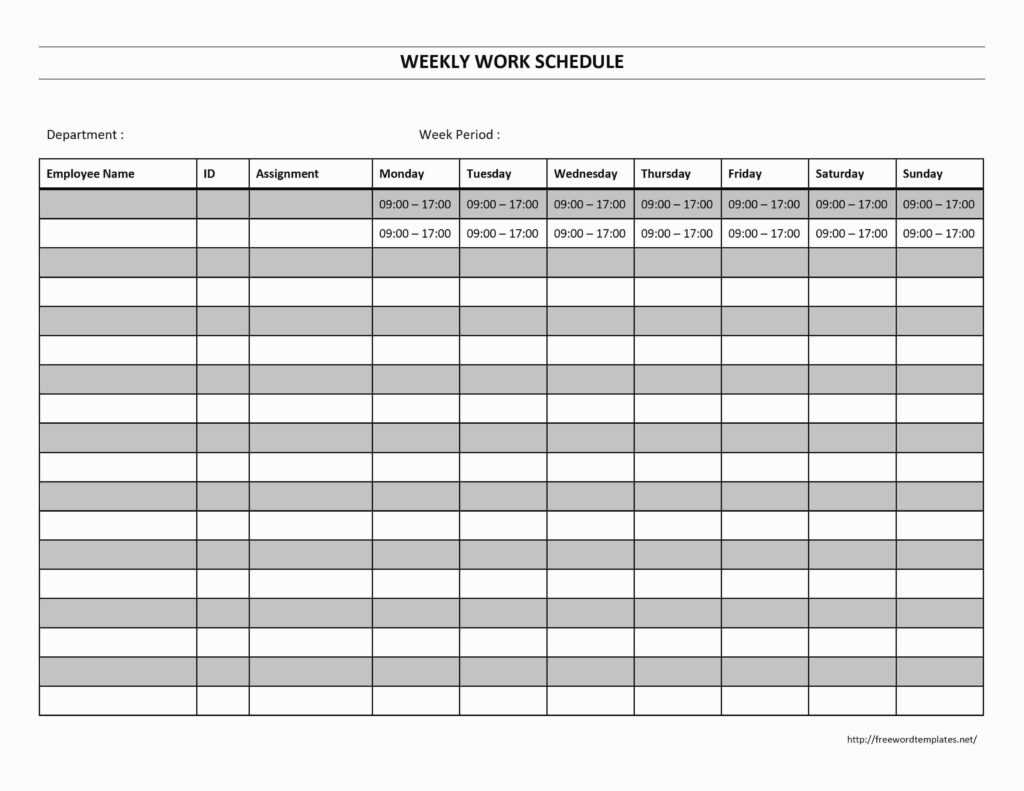 Printable Monthly Work Schedule Template 9 Secrets About within Blank ...