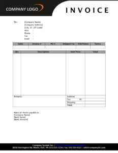 Red Generic Word Invoicemplate Free Printable Microsoft pertaining to ...