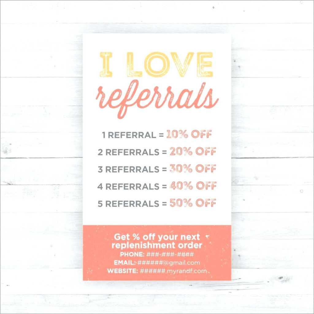 Referral Card Template Photo Marketing Templates – Wovensheet.co inside ...