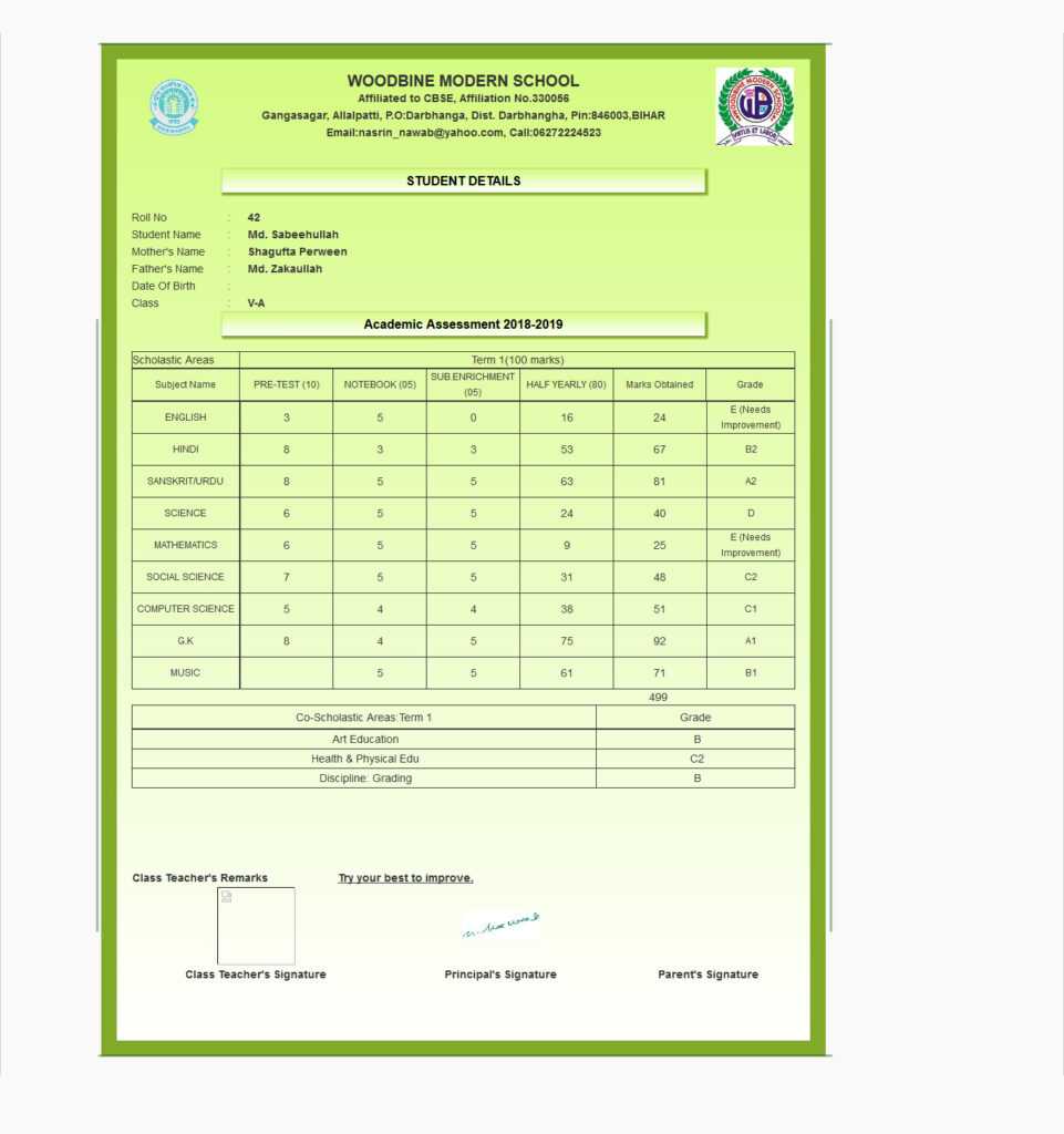 Report Card Generator Software, Student Report Card inside Result Card ...