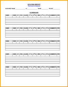 Report Scouting Template Basketball Printable Books inside Basketball ...