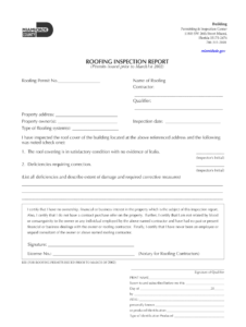 Roofing Inspection Report Template – Fill Online, Printable with Roof ...