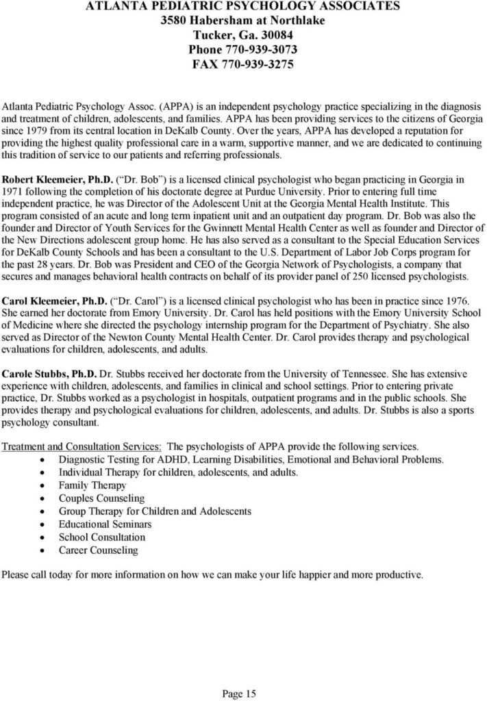 Sample Psychoeducational Report – Pdf inside Psychoeducational Report ...