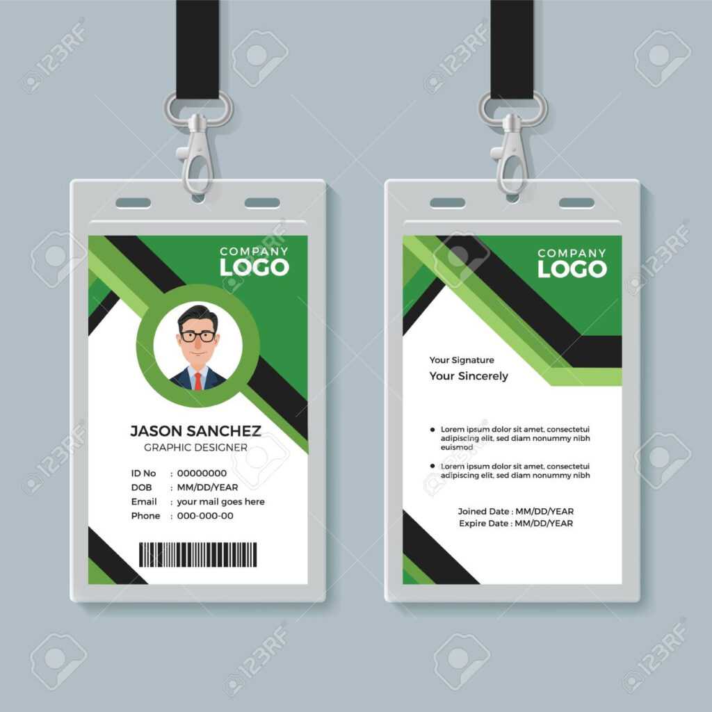 Simple Corporate Office Identity Card Design Template with regard to ...