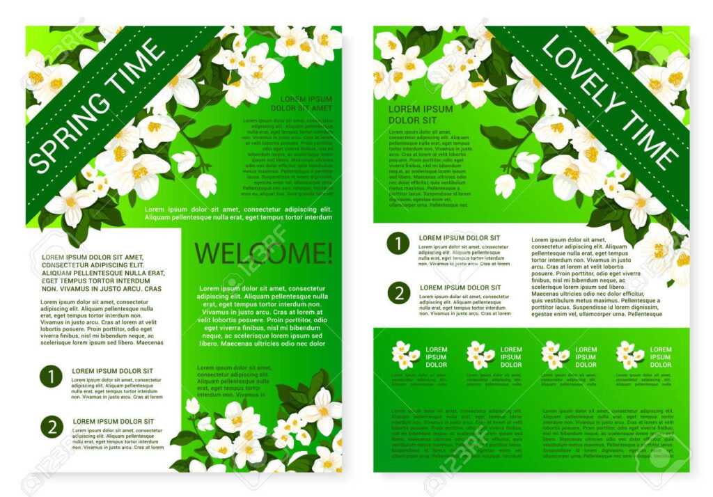Spring Flowers Welcome Brochure Template Design with Welcome Brochure ...