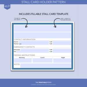 Plastic Feeding Chart inside Horse Stall Card Template ...