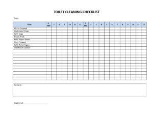 Toilet Cleaning Checklist – Download This Printable Toilet in Cleaning ...
