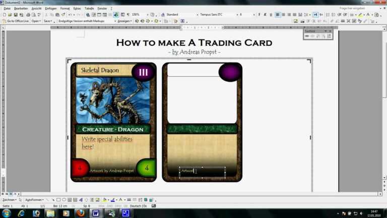 Trading Card Template Word | Template Business for Baseball Card ...