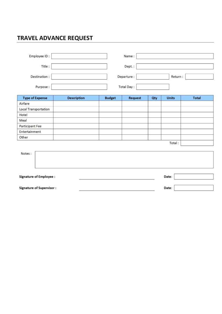 Travel Request Form Template Word – Atlantaauctionco.com