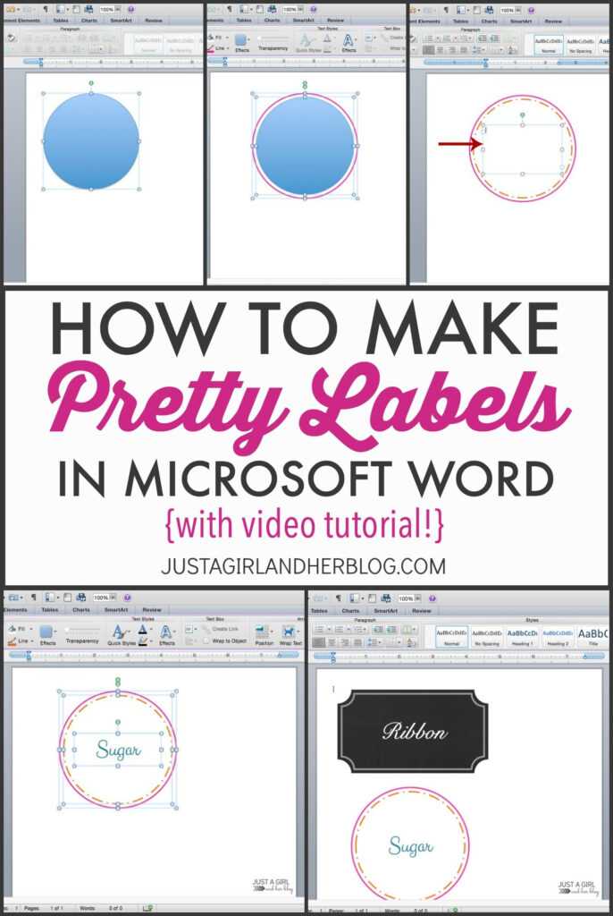 Video: How To Make Pretty Labels In Microsoft Word | Crafty for ...