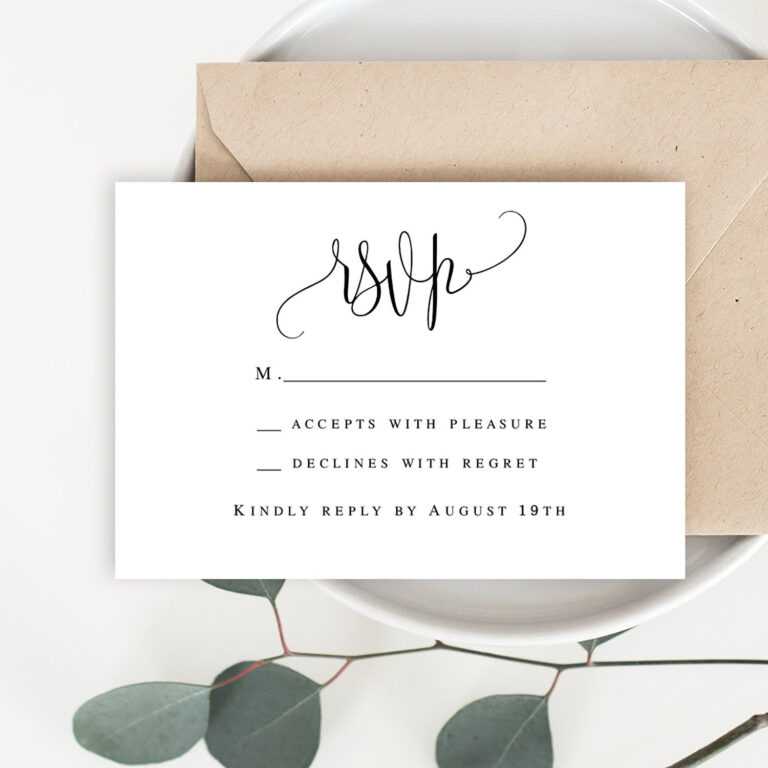 Acceptance Card Template Perfect Wedding Functional Entire in ...